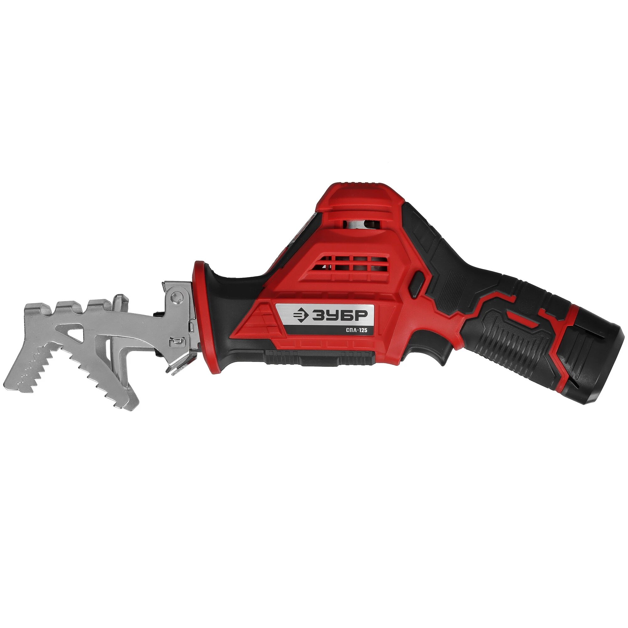 Пила сабельная аккумуляторная ЗУБР СПЛ-125-22, красный/черный, 2700 ход/мин