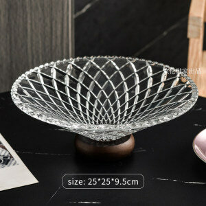 Подставка для фруктов из массива дерева для гостиной, домашнего использования, высококачественная стеклянная подставка для фруктов, подставка для конфет и закусок на стойке ресепшн с высокой подставкой.