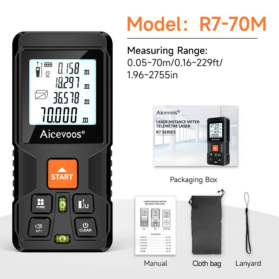 Лазерный дальномер Aicevoos R7 R7-70M(230Ft)