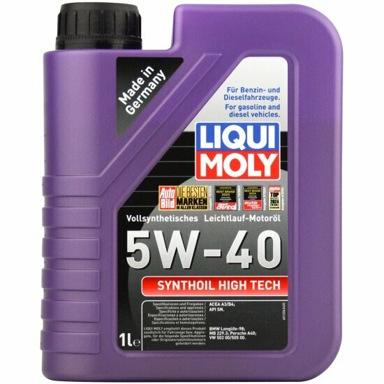 Моторное масло Liqui Moly Synthoil High Tech 5W-40 синтетическое 1 л (1855)