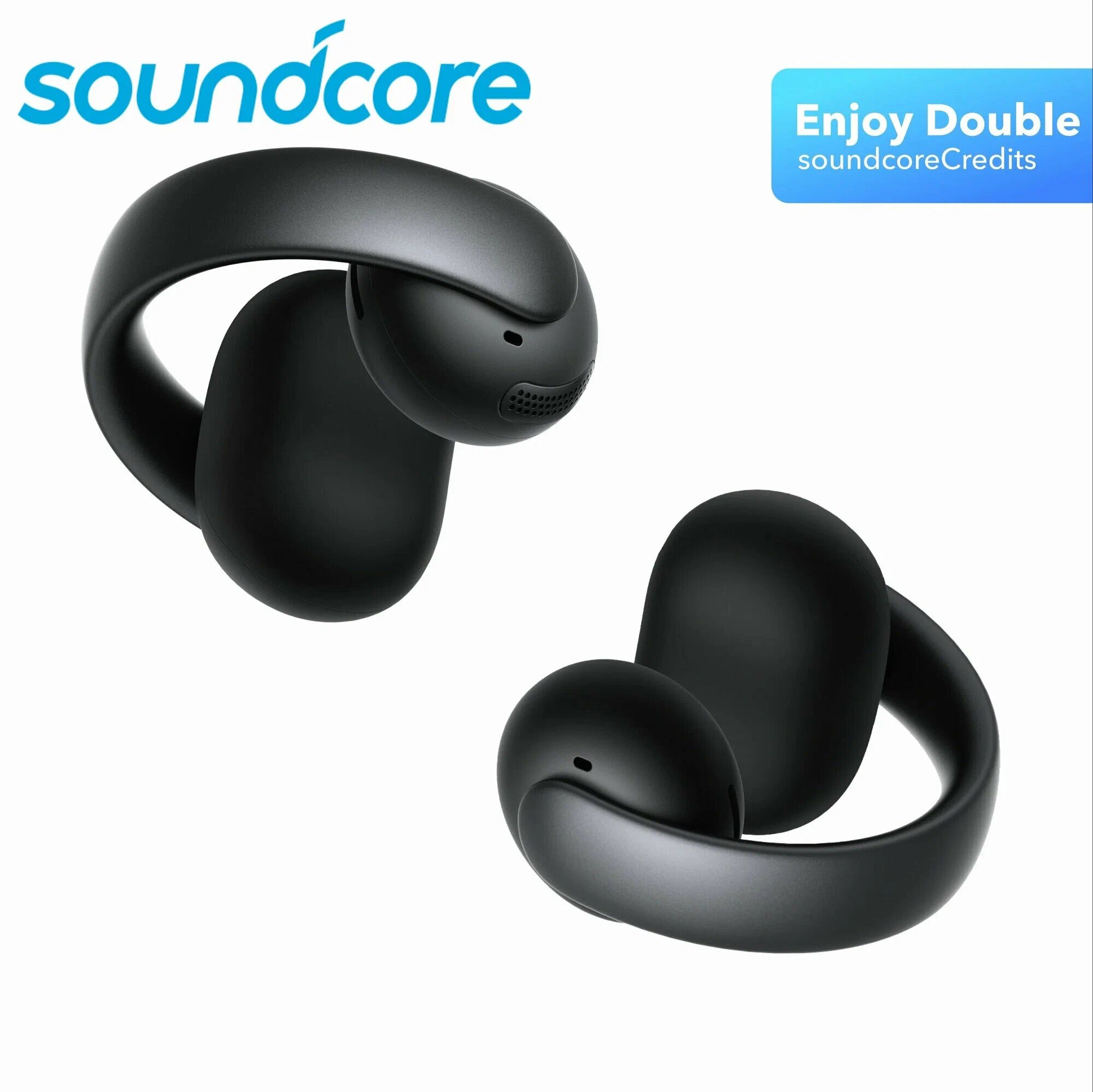 Наушники с шумоподавлением Anker Soundcore AeroClip Black черные A3388