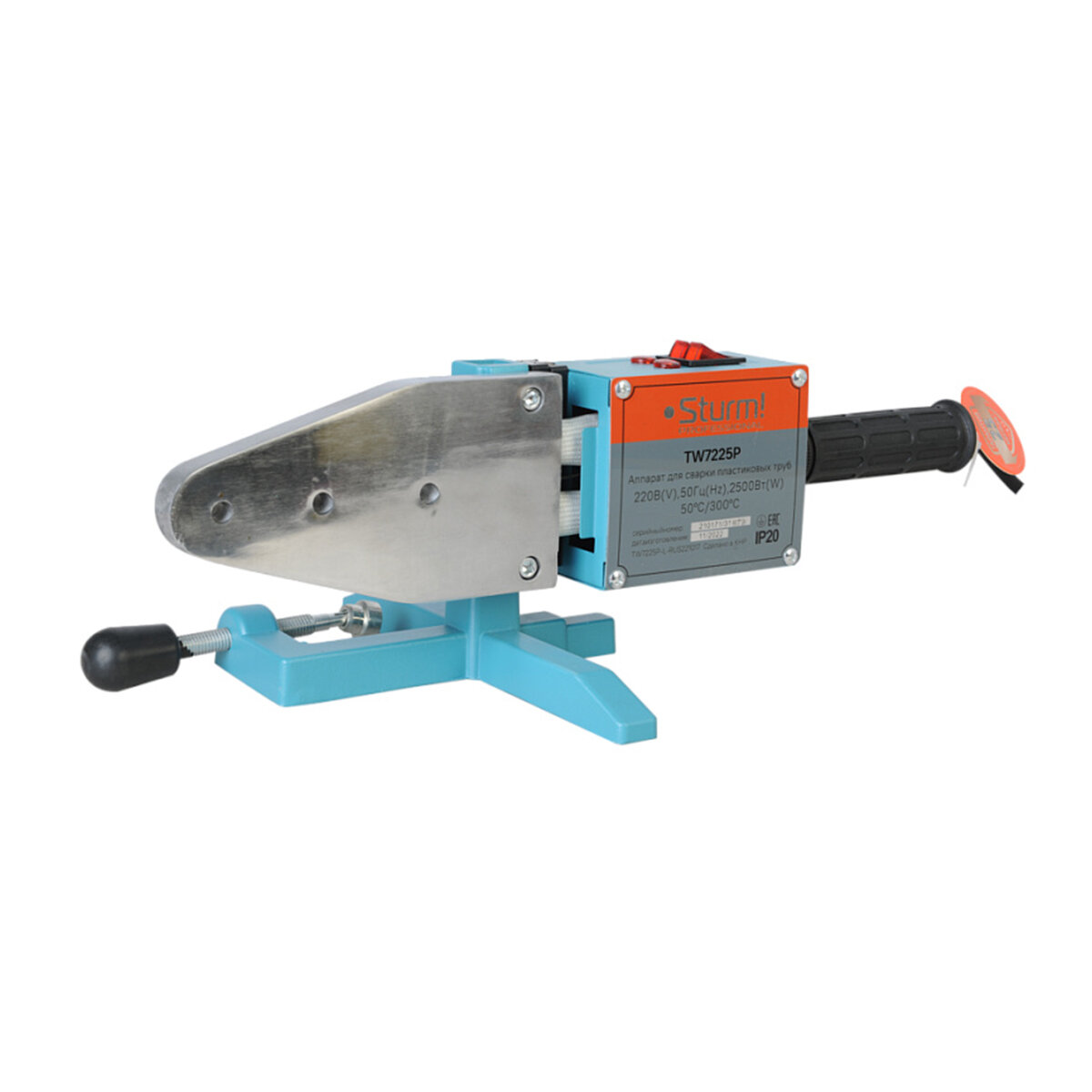 Аппарат для сварки пластиковых труб Sturm TW7225P голубой, 2500 Вт