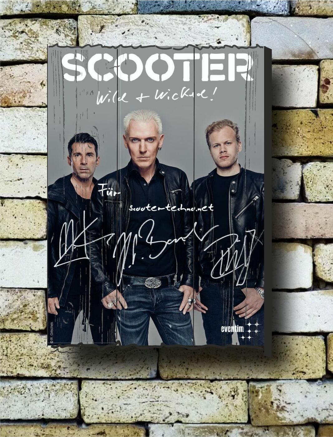 Картина на досках "Scooter. Скутер"