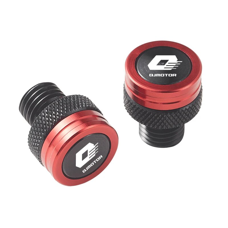 Красные заглушки для зеркал мото QJMOTOR M10x1.25