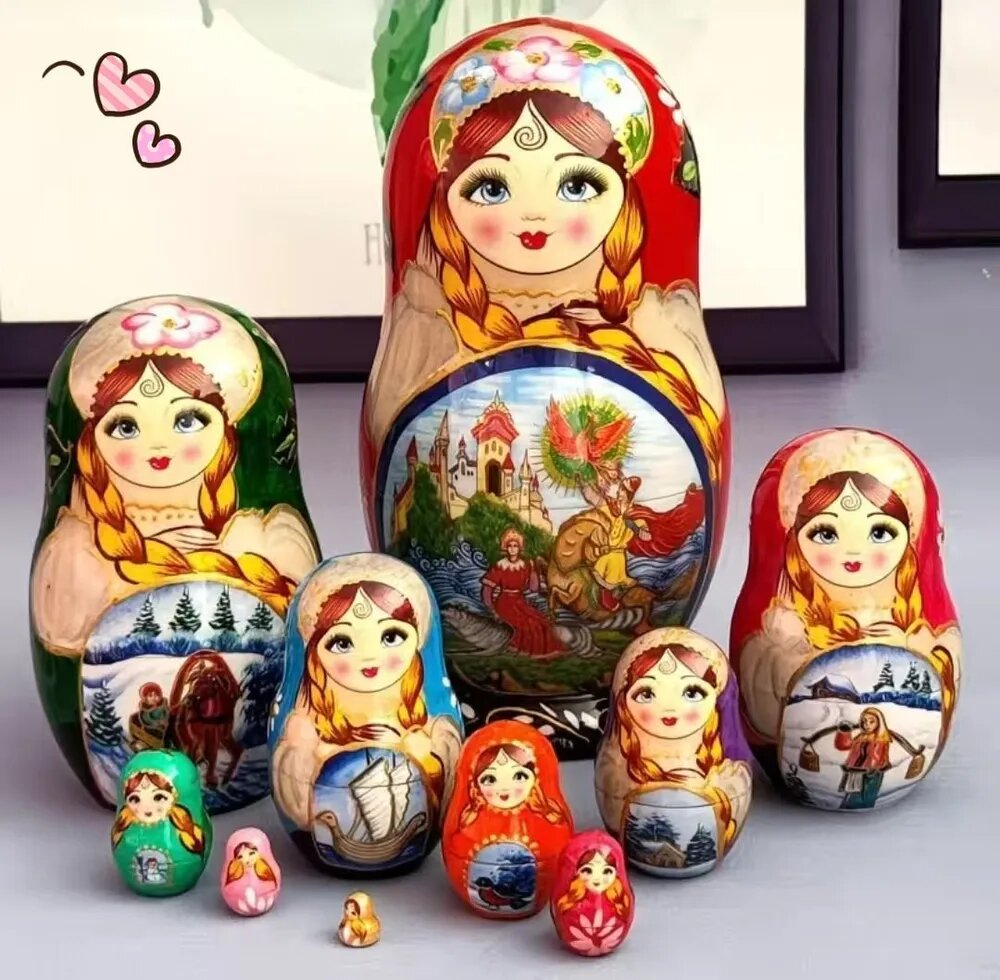 Матрешка Деревянная 10 Штук