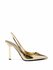 Туфли Prada Metallic-leather slingback pumps, размер 40 EU