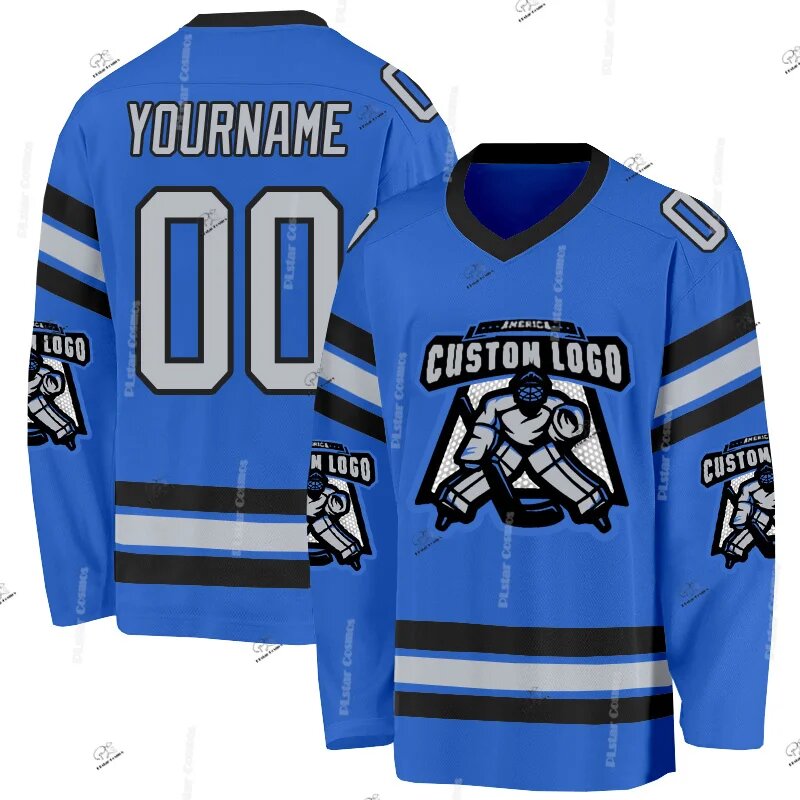 Хоккейная майка с принтом, номер 00, YOURNAME, XXL, Hockey Shirts