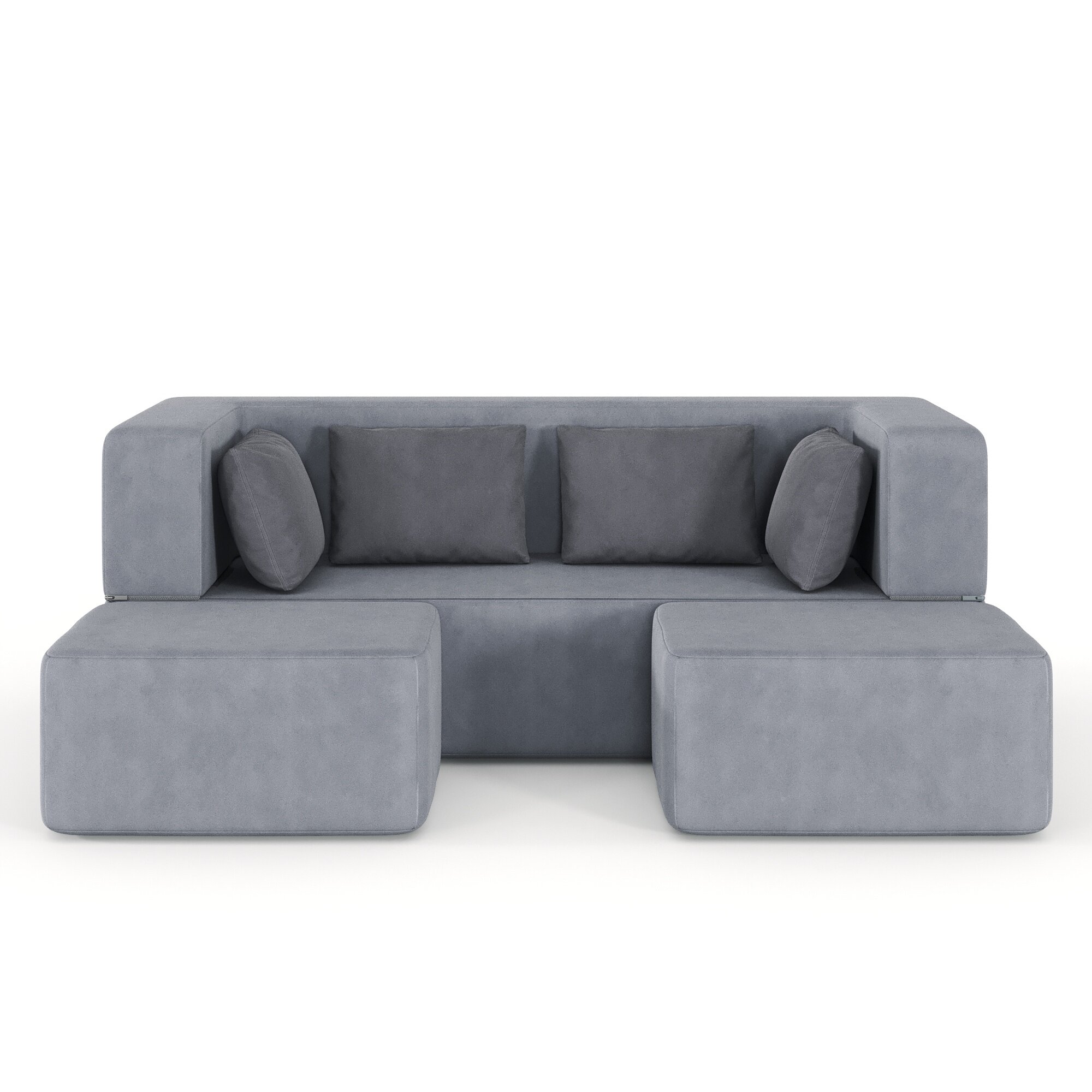 Модульный диван Soft Rest, бескаркасный, микровелюровая обивка — фото 1