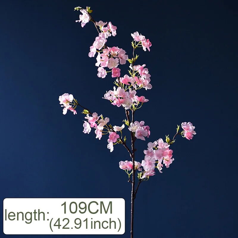 Искусственные ветки сакуры, 109 см, deep pink