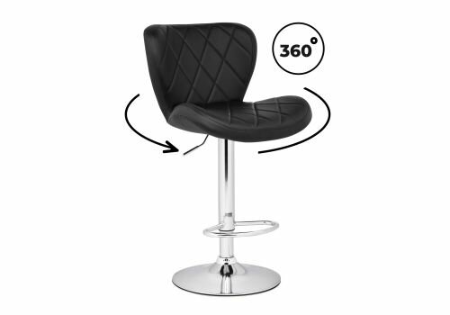 Стул барный Woodville Porch black / chrome