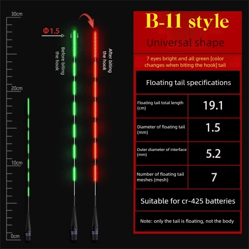 SHENGMEIYU Электронный поплавок B11, 19.1см, 7 сегментов