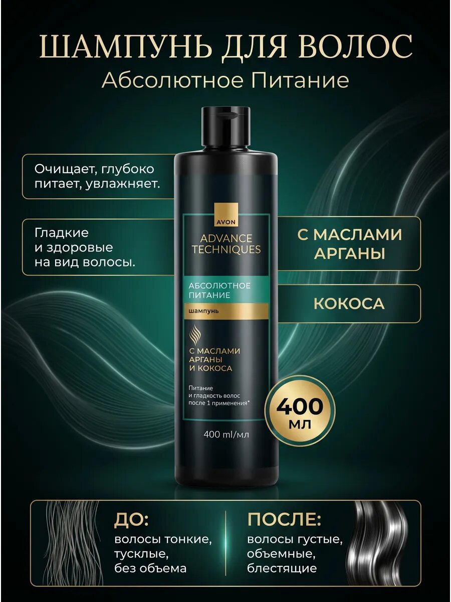 Шампунь Avon (Эйвон) Абсолютное питание женский, уход