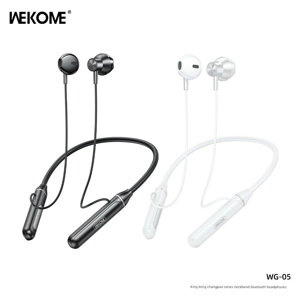 Wekome WG-05 Bluetooth наушники с Bluetooth 5.3, долгим сроком службы батареи, магнитным зарядным кейсом - черный