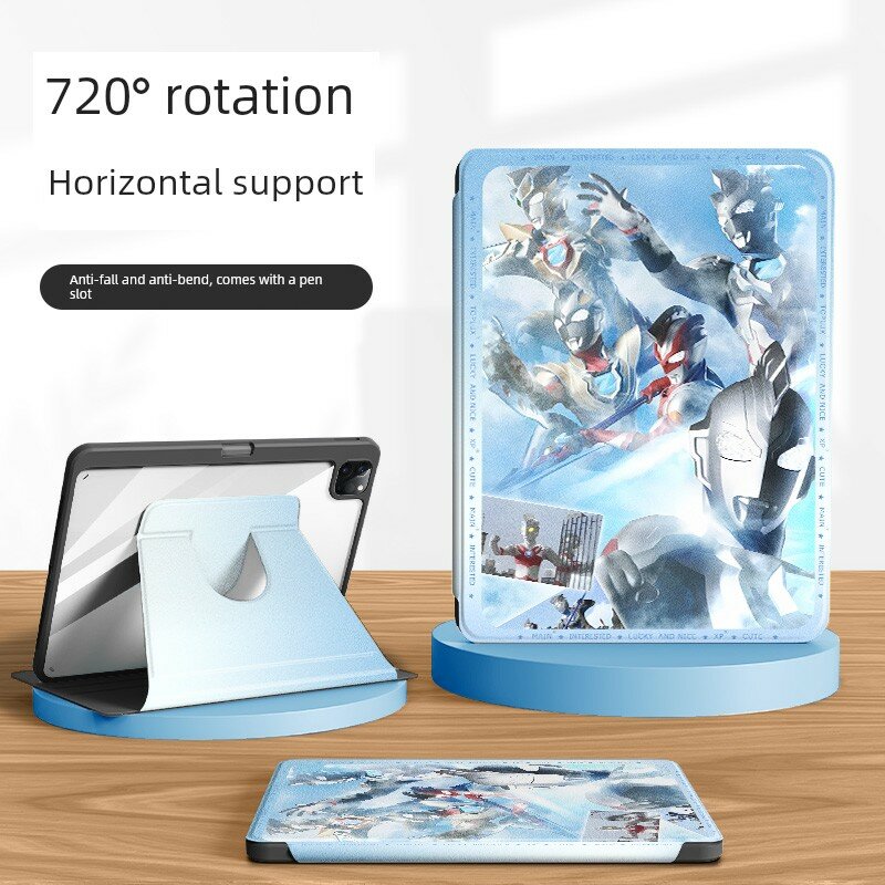 Чехол для iPad Pro 2021 12.9 дюймов с поворотом на 360°, отсеком для ручки, установка Серао тема Оз