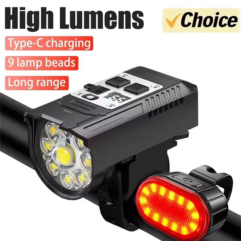 Велофара High Lumens, Type-C, 9 lamp beads, Set C