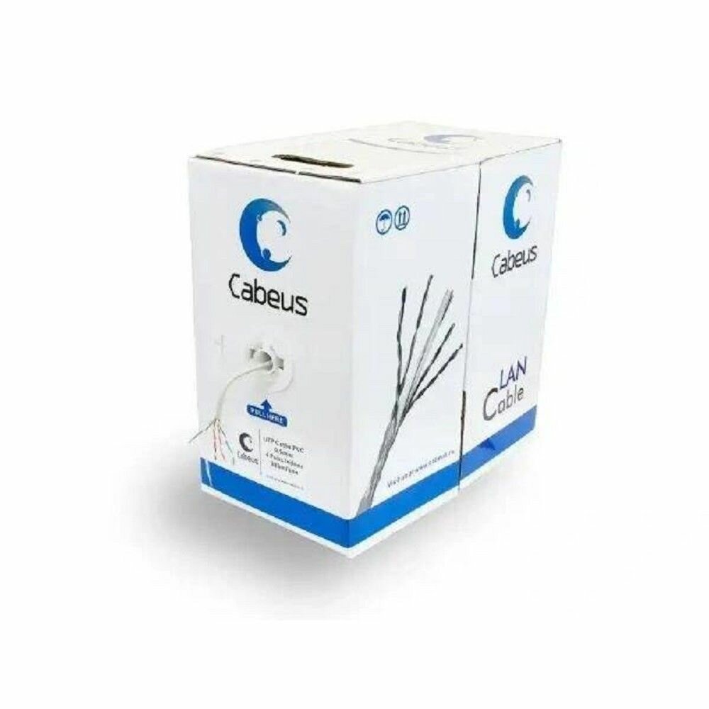 Cabeus Неэкранированная витая пара бухты UTP - 4P - Cat.5e - SOLID - LSZH - GY - LIGHT Кабель витая пара UTP U UTP , категория 5e, 4 пары 0,47мм 24 AWG , одножильный, LSZH, нг А - HF, серый, 305 м