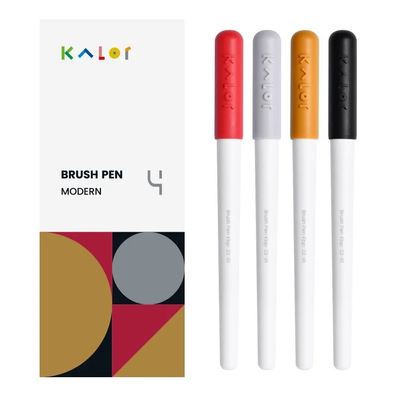 Kalor Brush Pen, 4 шт, Белый