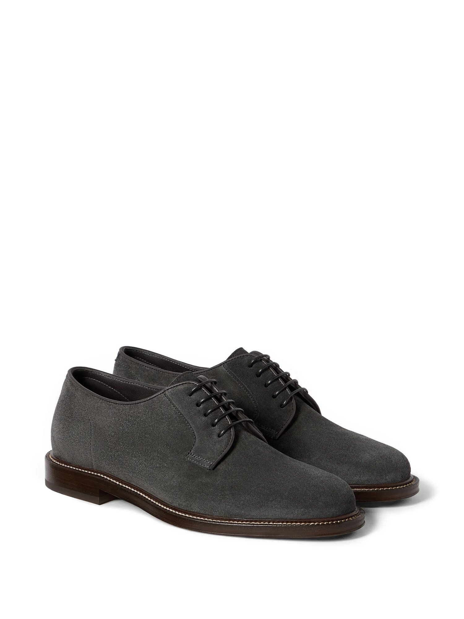 Туфли BRUNELLO CUCINELLI Reversed calfskin derbys, размер 42,5 — фото 1