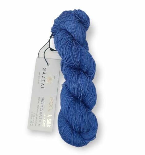 Пряжа Gazzal Wool&Silk 11164 (2 мотка по 50г/330м) индиго