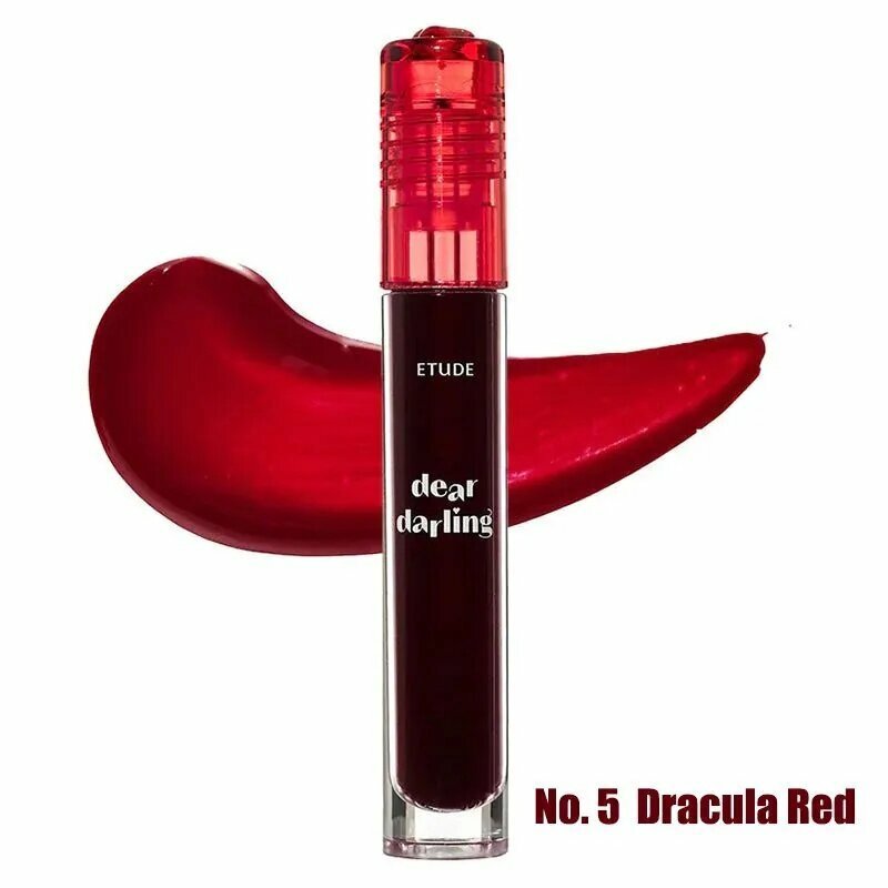 ETUDE Гелевый тинт для губ (05 Dracula Red) Etude House Dear Darling Water gel Tint 5g Корейский жидкий блеск для губ
