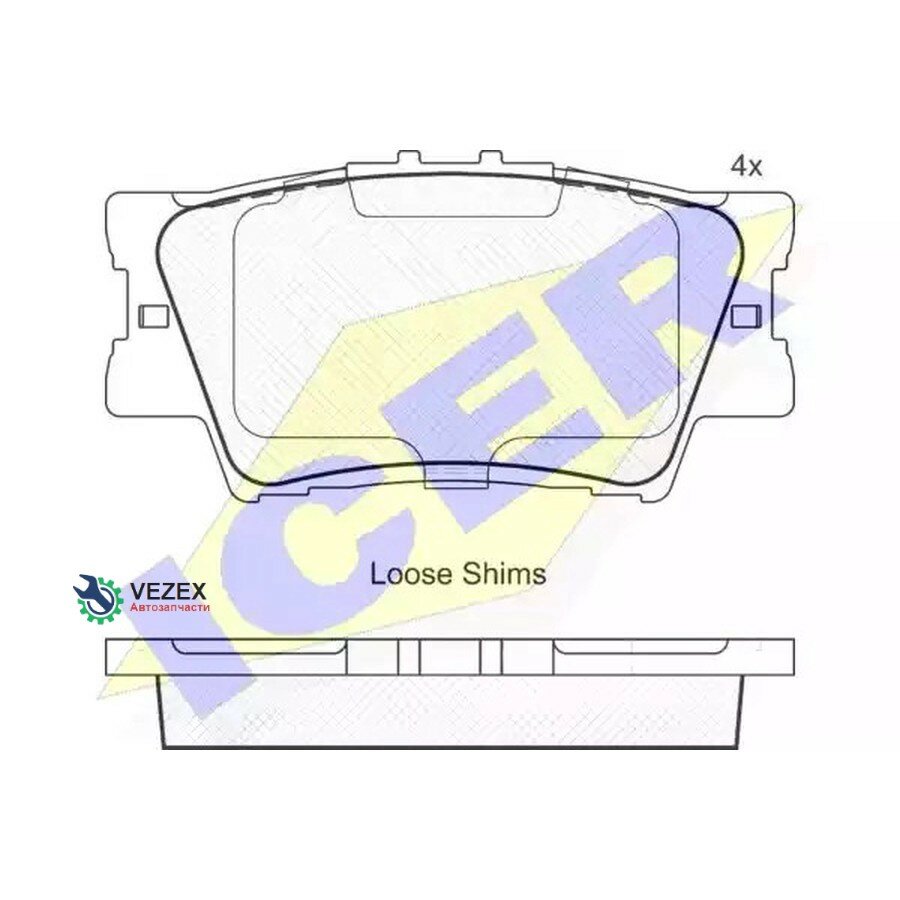 ICER 181761 181761 колодки дисковые задние!\ Toyota RAV4 2.0/2.2 D-4D 06>