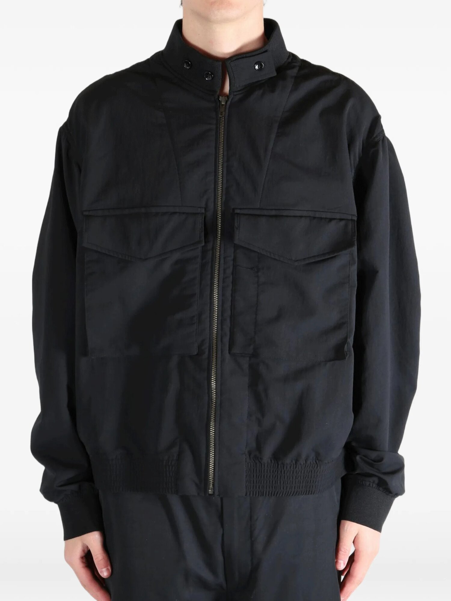 Куртка nanamica Flap-pocket bomber jacket, размер 50, черный — фото 1