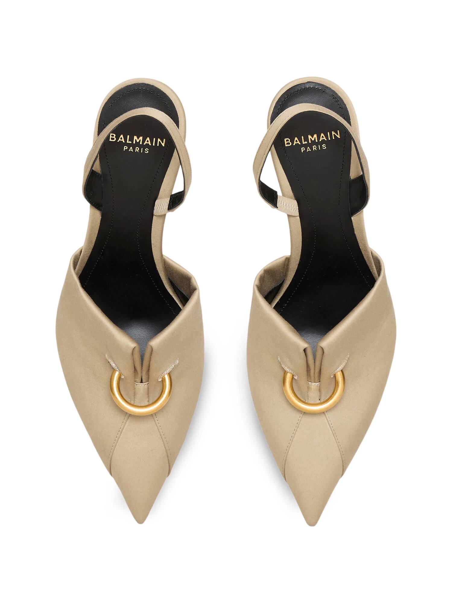 Туфли BALMAIN Cotton gabardine slingbacks with piercing, размер 36 — фото 1