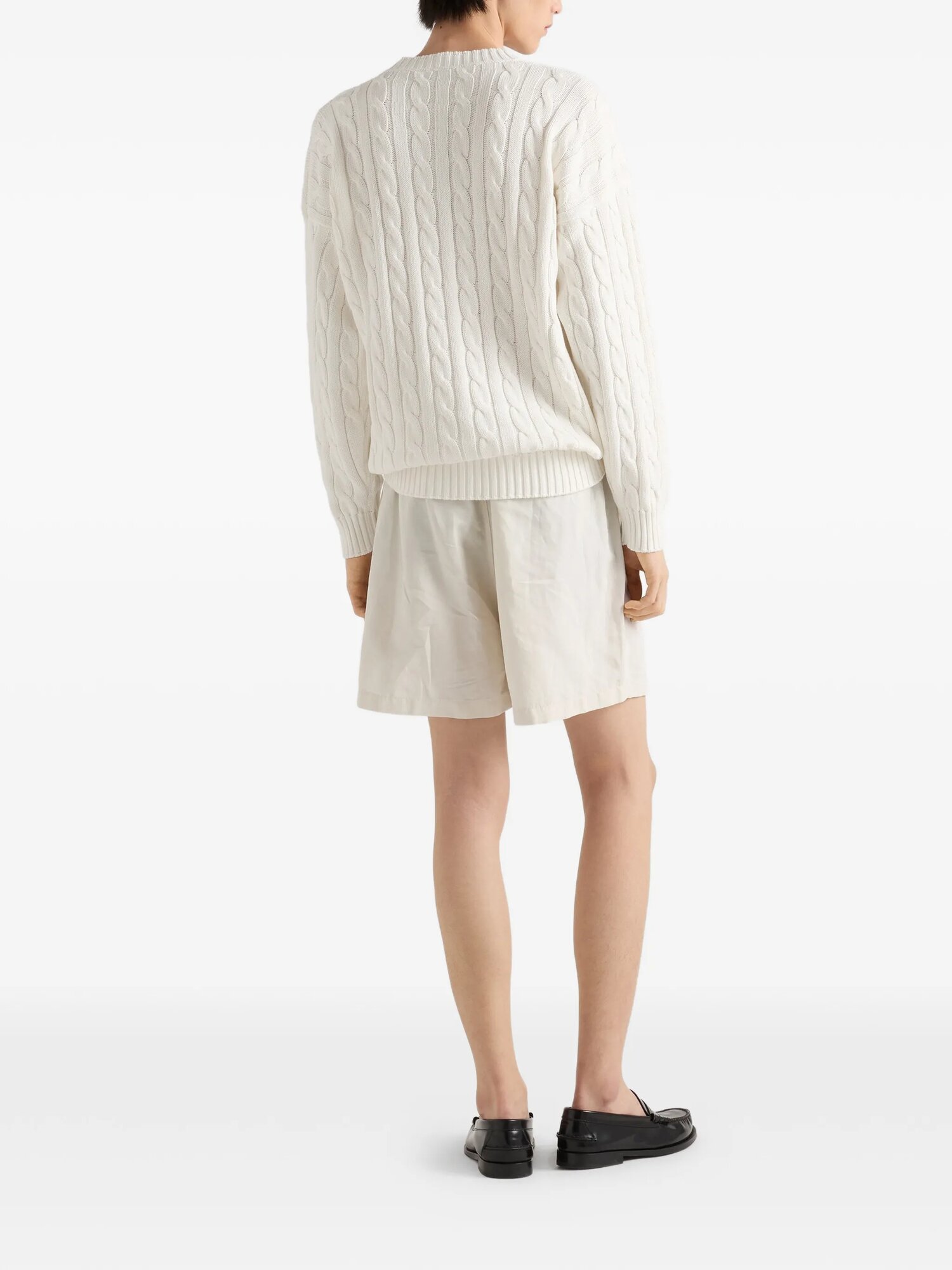Свитер Prada Cotton crew-neck sweater, размер 48, , white — фото 1