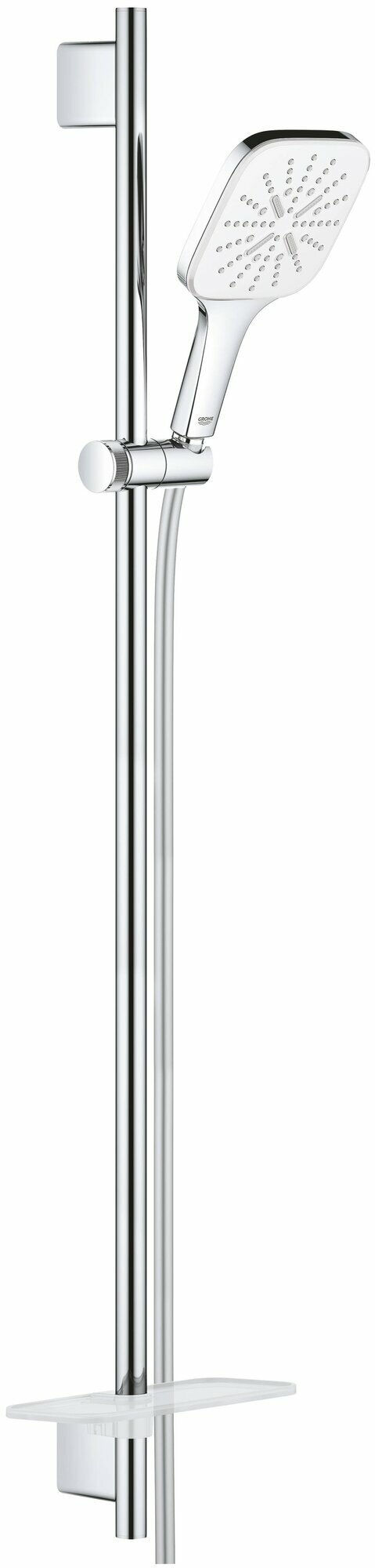 Душевой гарнитур GROHE Rainshower SmartActive 130 Cube 26586LS0 белая луна