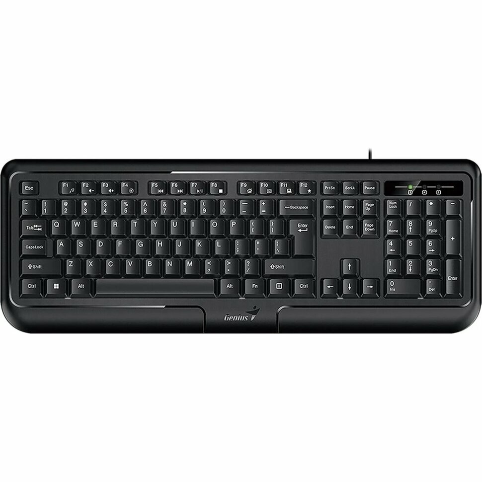 Клавиатура Genius KB-118 II, проводная мультимедийная, черный, 2025084