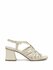 Босоножки Pons Quintana Braided leather heeled sandals, размер 36, бежевый/белый