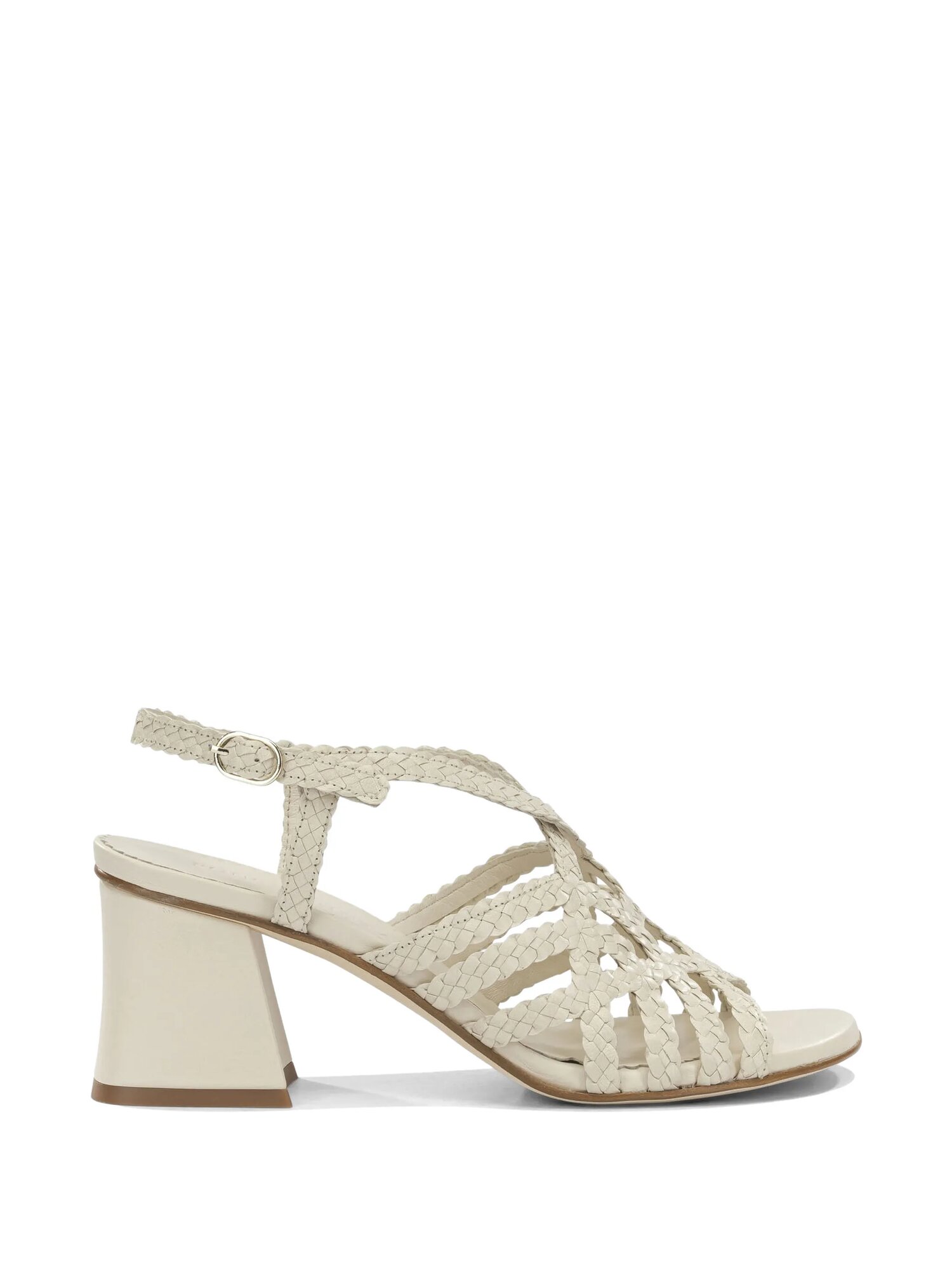 Босоножки Braided leather heeled sandals