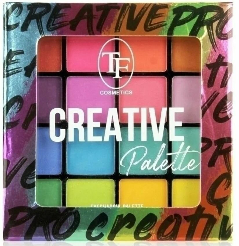 TF cosmetics Палетка теней Creative palette, тон 01 Colors, 16 цветов, 12 г
