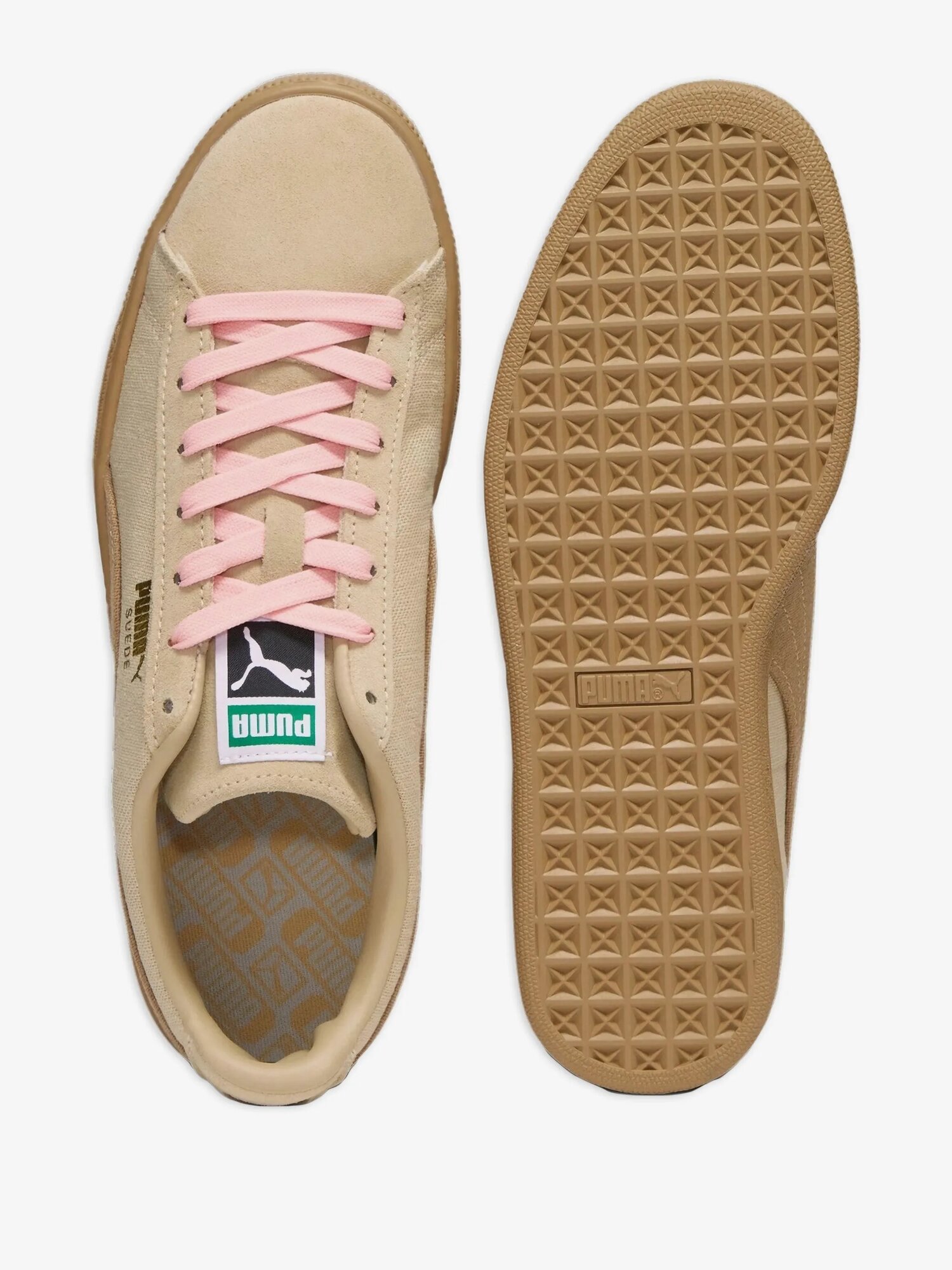 Кроссовки PUMA Suede sneakers, размер 10 US, коричневый/серый/оранжевый — фото 1