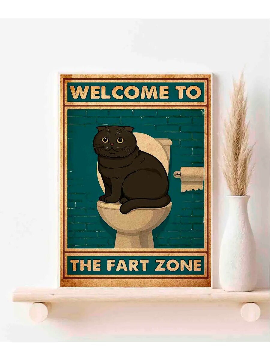 Шотландская вислоухая кошка, Welcome To The Fart Zone, Плака
