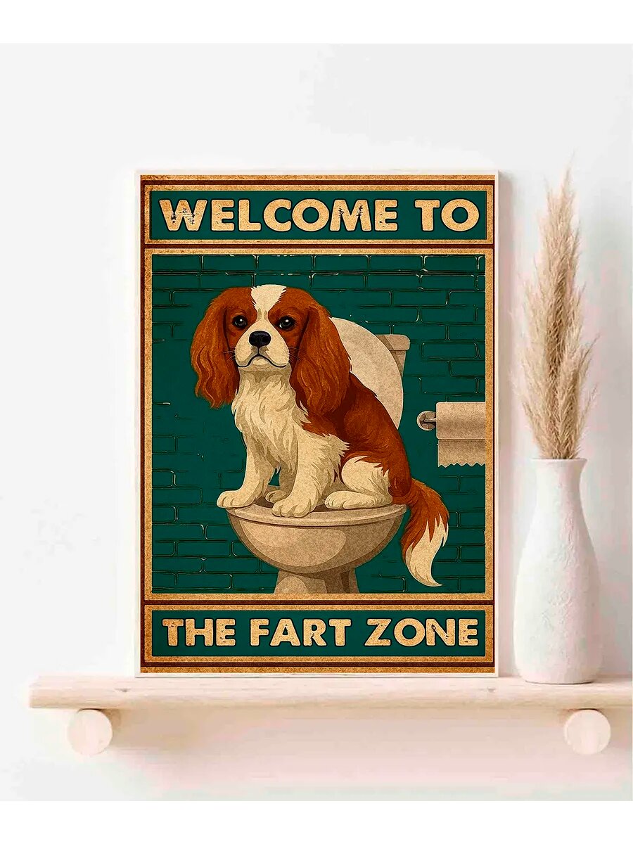 Кавалер Кинг Чарльз спаниель, The Fart Zone, Плакат 30x42см