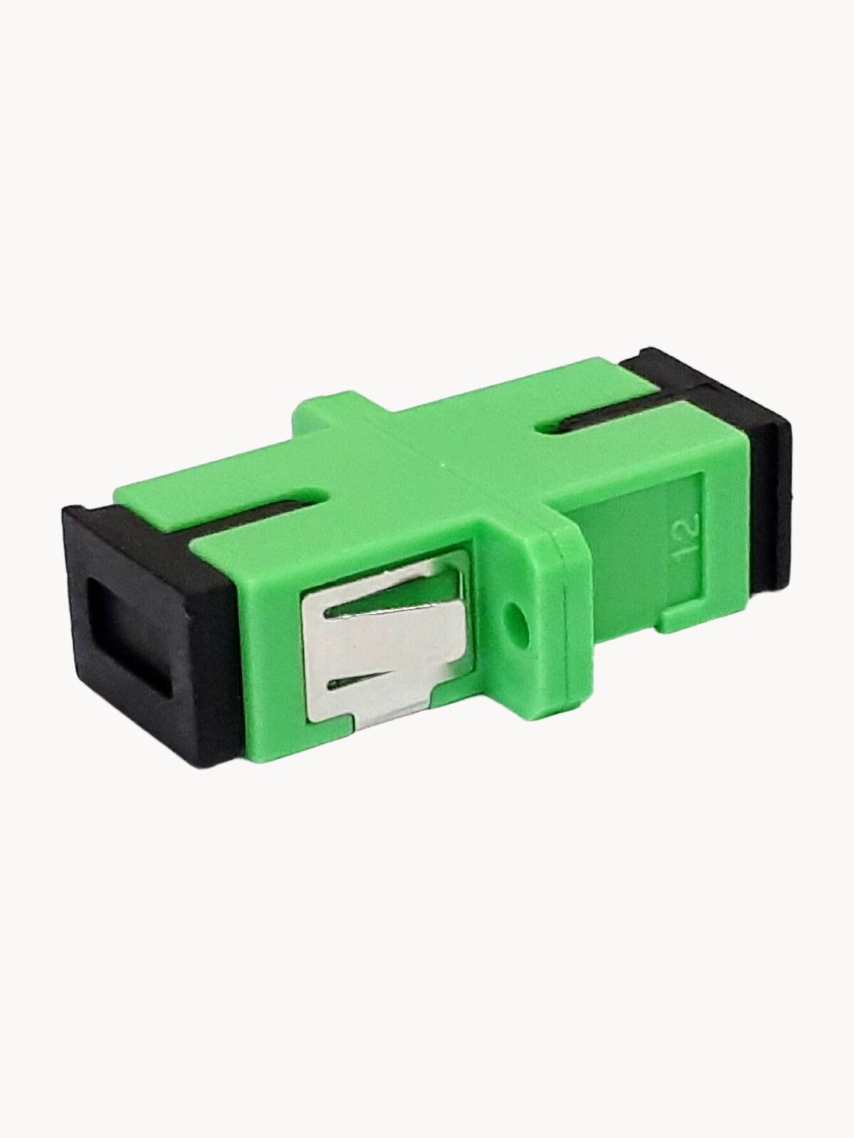 Набор (8шт.)Розетка оптическая (адаптер) SC/APC SM simplex фланец зеленая