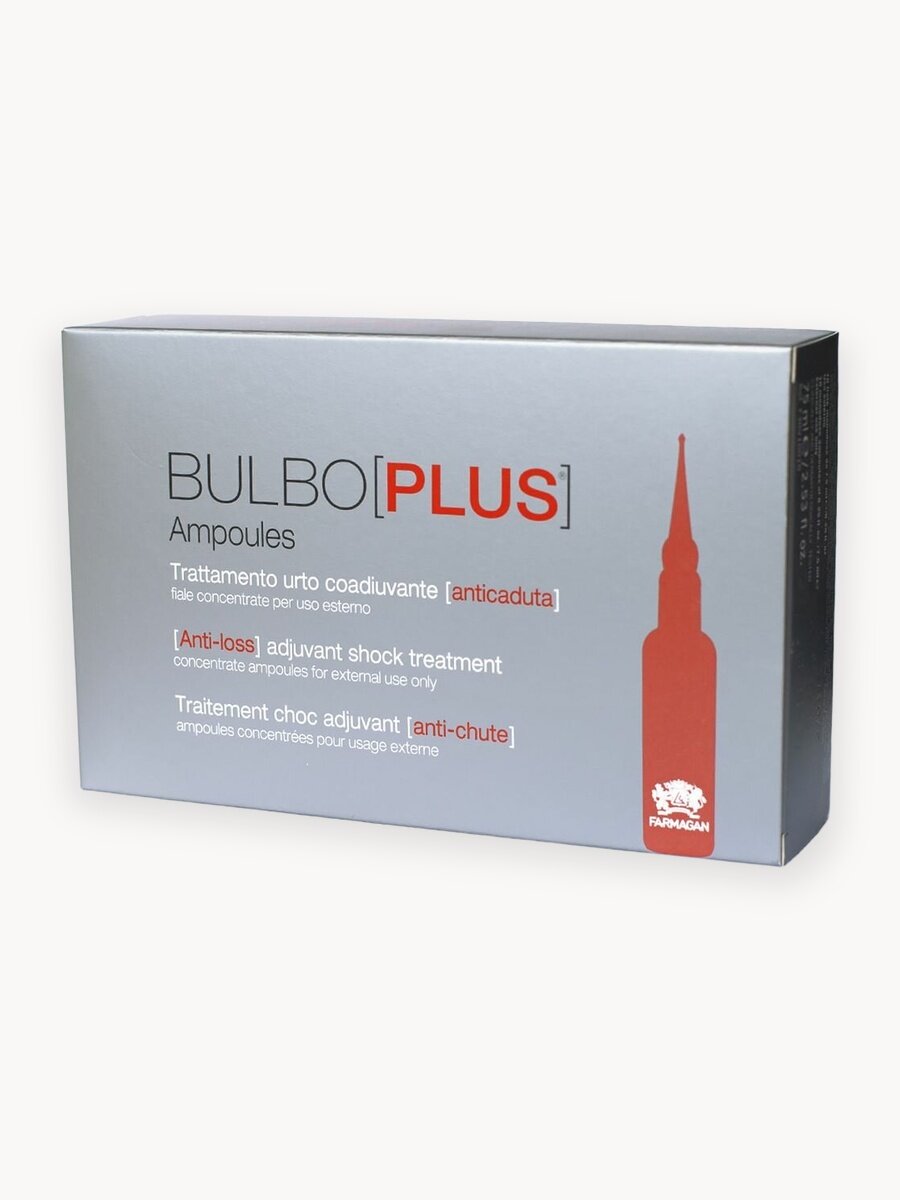 Лосьон против выпадения и стимуляции роста волос BULBO PLUS в ампулах, 10х7,5 мл