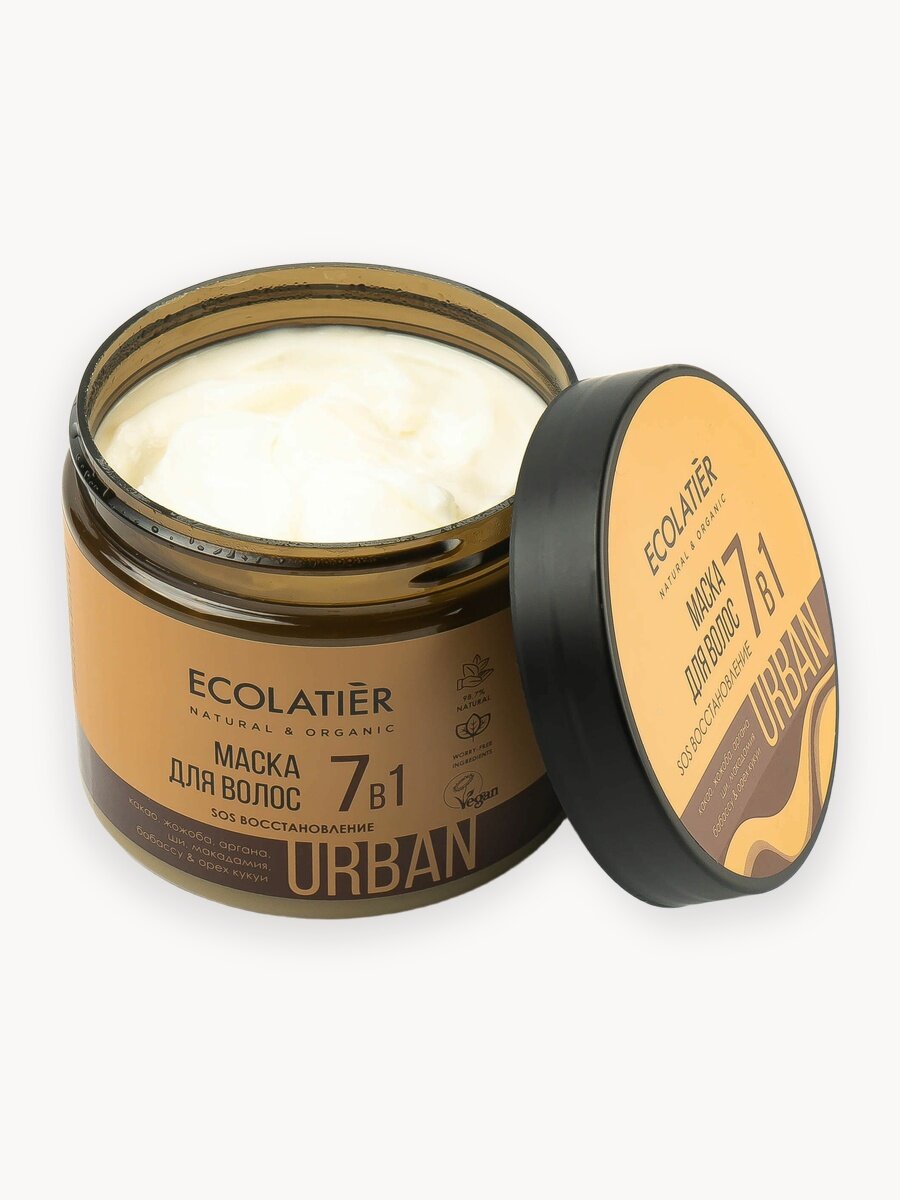 Маска для восстановления волос ECOLATIER Urban SOS 7 в 1 380мл