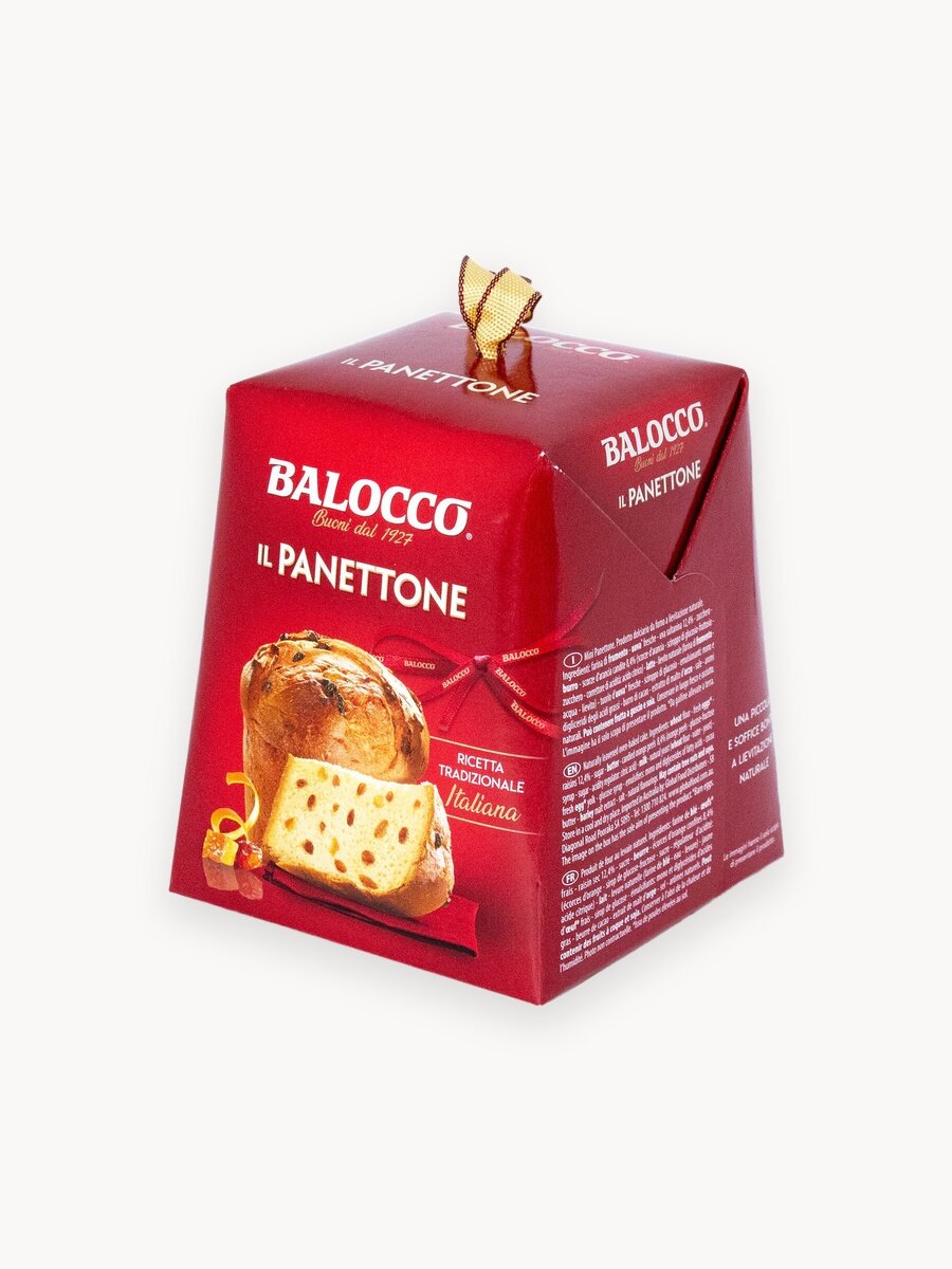 Панеттоне мини с изюмом и цукатами, рождественский кекс из Милана, BALOCCO, 0,100 кг (карт/кор)