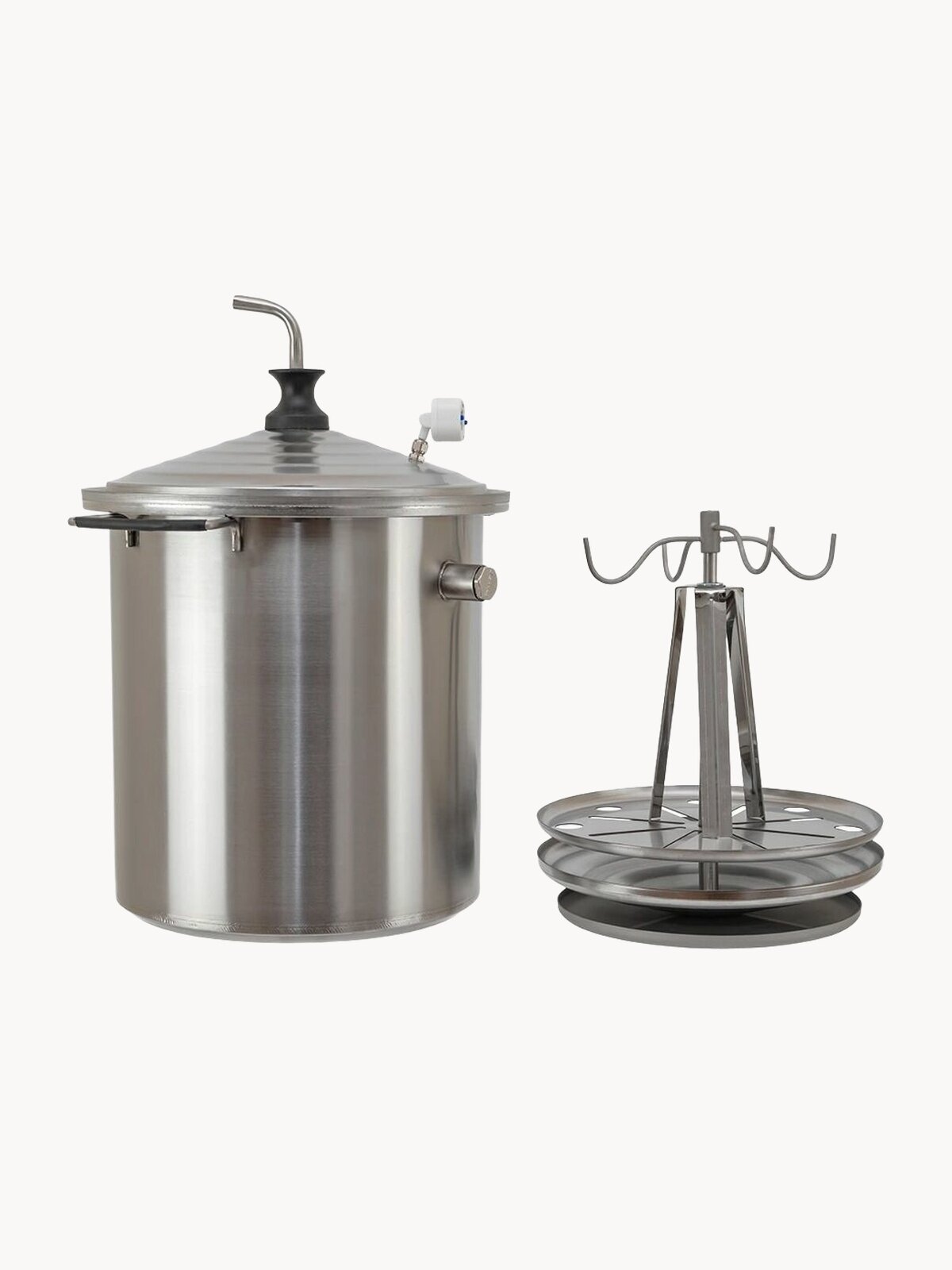 Коптильня горячего копчения домашняя Добрыня 14 л из нержавеющей стали