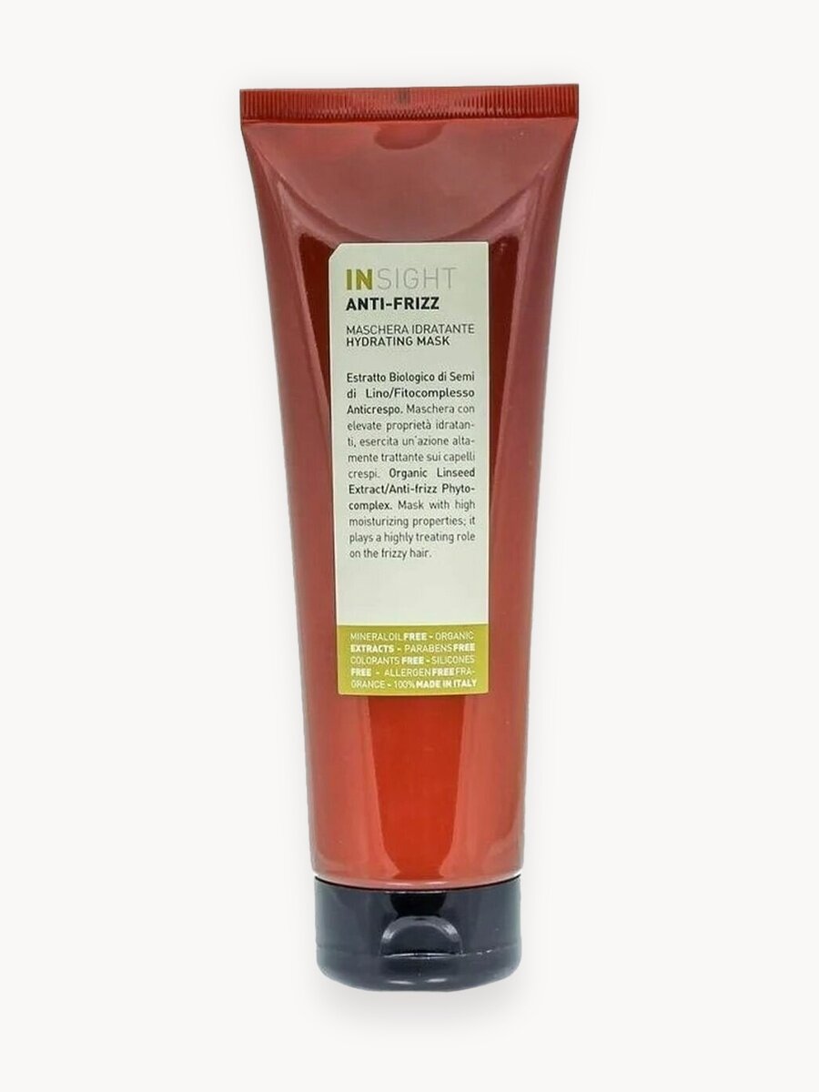 Маска для дисциплины непослушных и вьющихся волос Insight Professional ANTI-FRIZZ с экстрактом семян льна, 250 мл