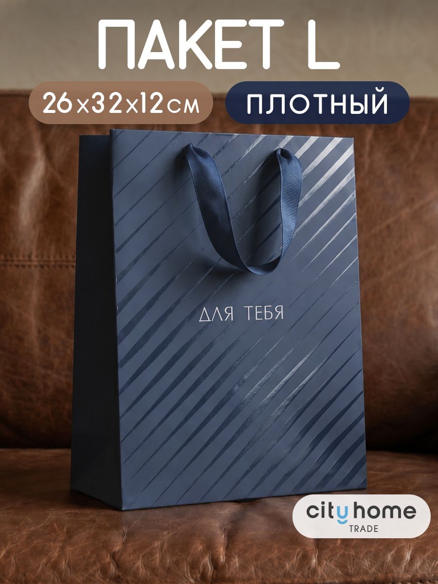 Пакет подарочный мужской на 1 сентября, 26х32х12 см, 1 шт, Вертикальный