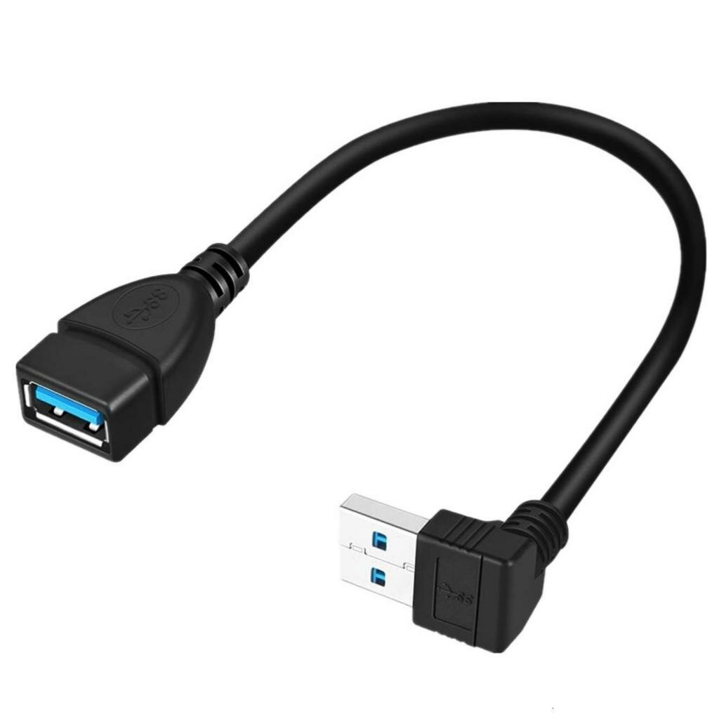 Кабель USB 3.0 «папа-мама» с угловыми разъёмами, Наклонитесь вверх