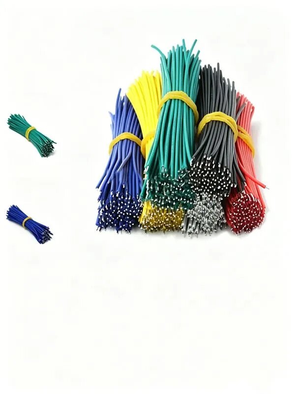 Набор проводов-перемычек 120 шт, 24 AWG, длина 8 см, 6 цветов, лужёная медь, для пайки и прототипирования, 1 набор