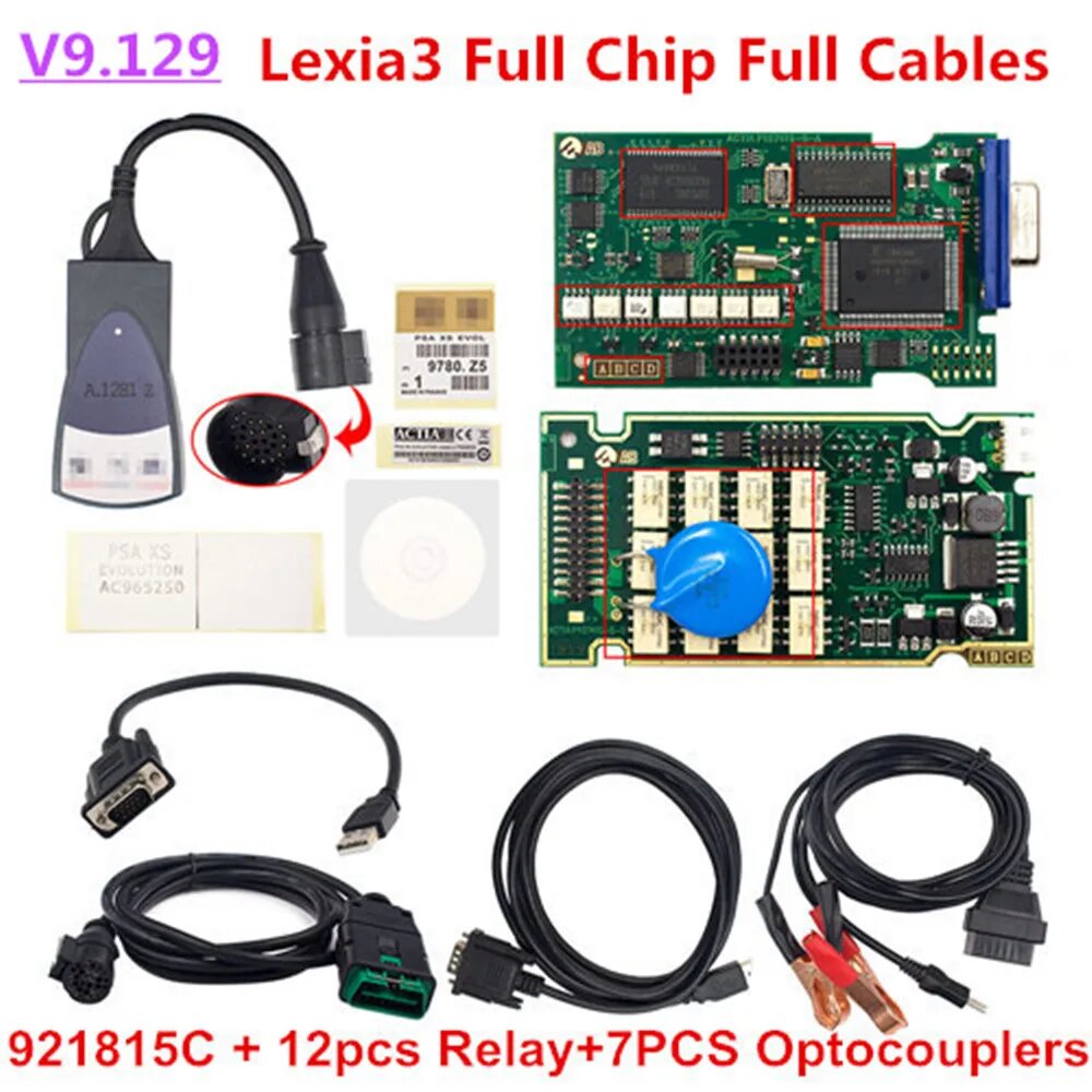 Диагностический инструмент Lexia 3 Lexia3 V9.129 PP2000 V48/V25 с прошивкой Full Chip Clip 9.129