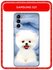 Чехол на Samsung Galaxy S21 / Самсунг Галакси S21 с принтом Белый пёсик