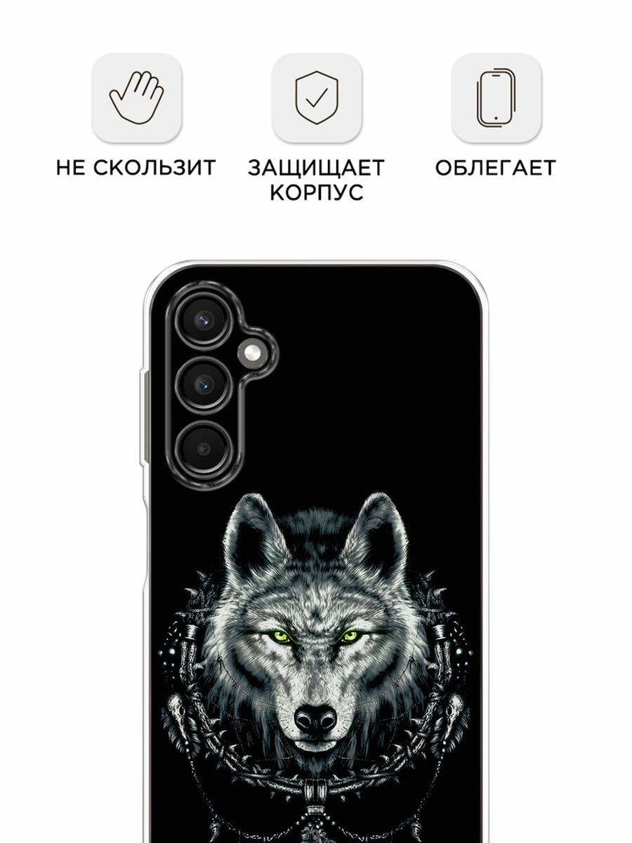 Чехол на Samsung Galaxy A24 / Самсунг Галакси A24 с принтом "Волк оберег" — фото 1