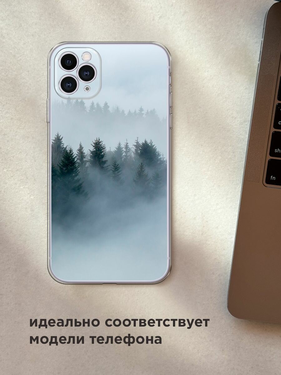 Чехол на Apple iPhone 11 Pro / Айфон 11 Про с принтом "Лес в тумане" — фото 1