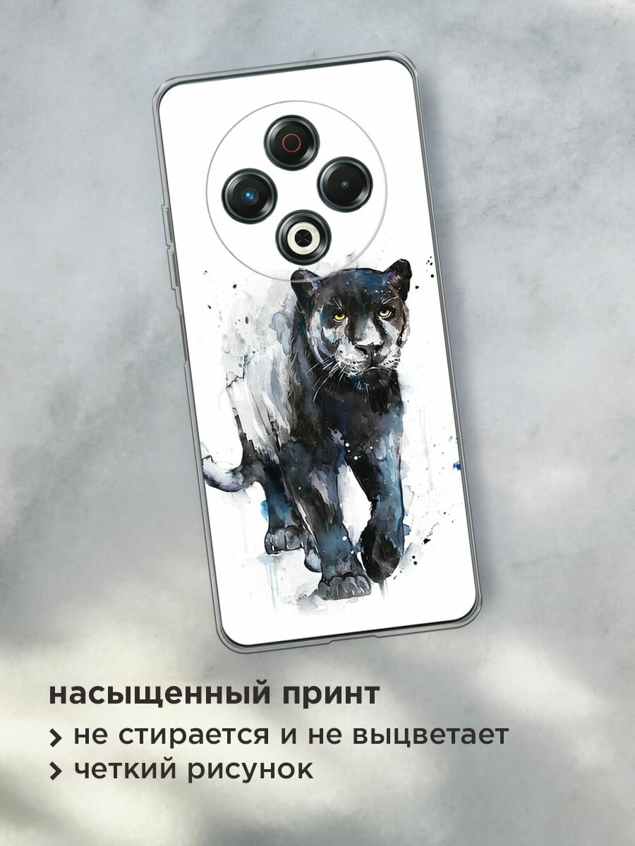 Чехол на Tecno Spark 30 / Текно Спарк 30 с принтом "Пантера арт 3" — фото 1